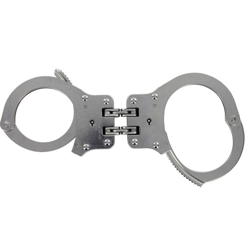 Peerless Model 801C Hinged Nickel Handcuffs