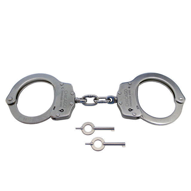 Chicago Model 1200 Hinged Stainless Steel Handcuffs