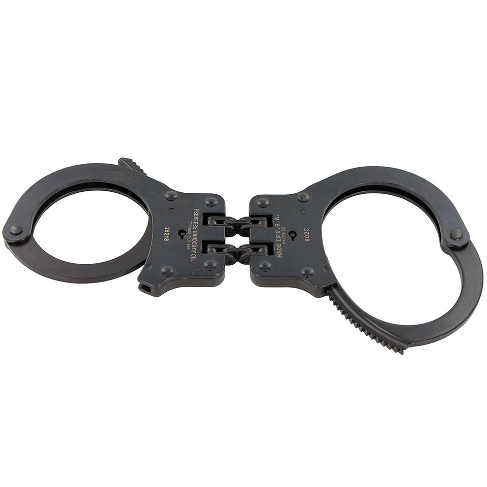 Peerless Model 802C Hinged Black Handcuffs