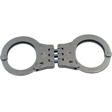 TCH Model 812 Dual Key hole Standard Hinged Nickel Handcuffs