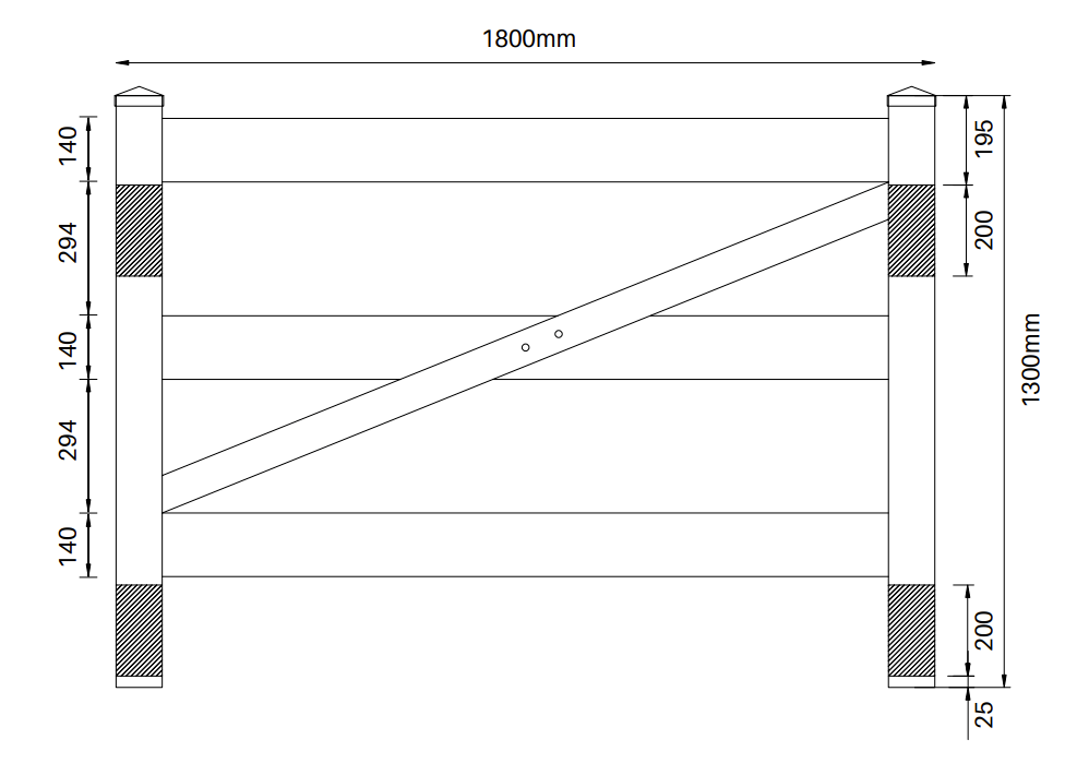 90 Degree Post - Corner Post for Post & Rail Fencing | FenceGuru