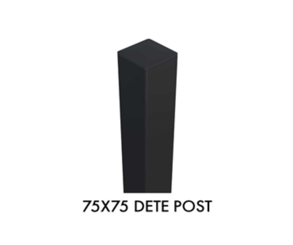 Powder Coated Posts in Black - DETE Spec Post | FenceGuru