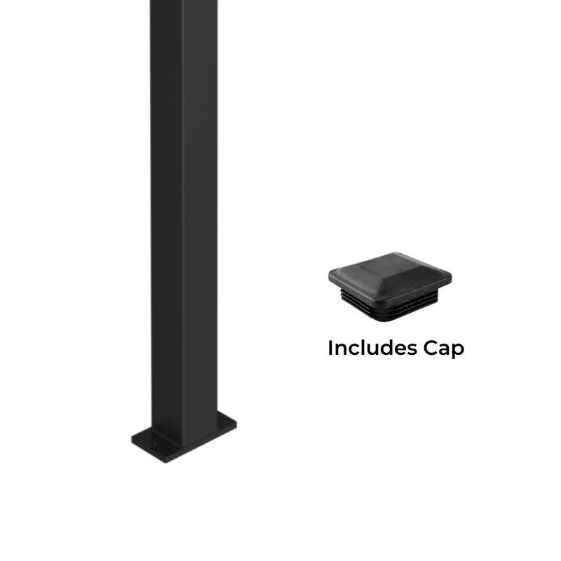 Powder Coated Posts in Black - DETE Spec Post | FenceGuru