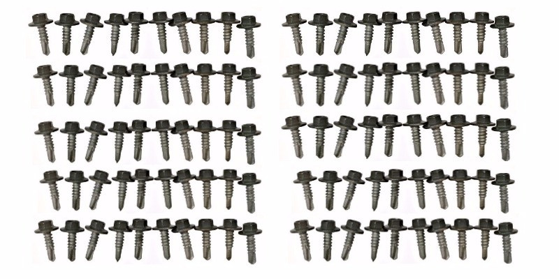 Tek Screws (Metal) - Self Drilling Bag of 100 | FenceGuru