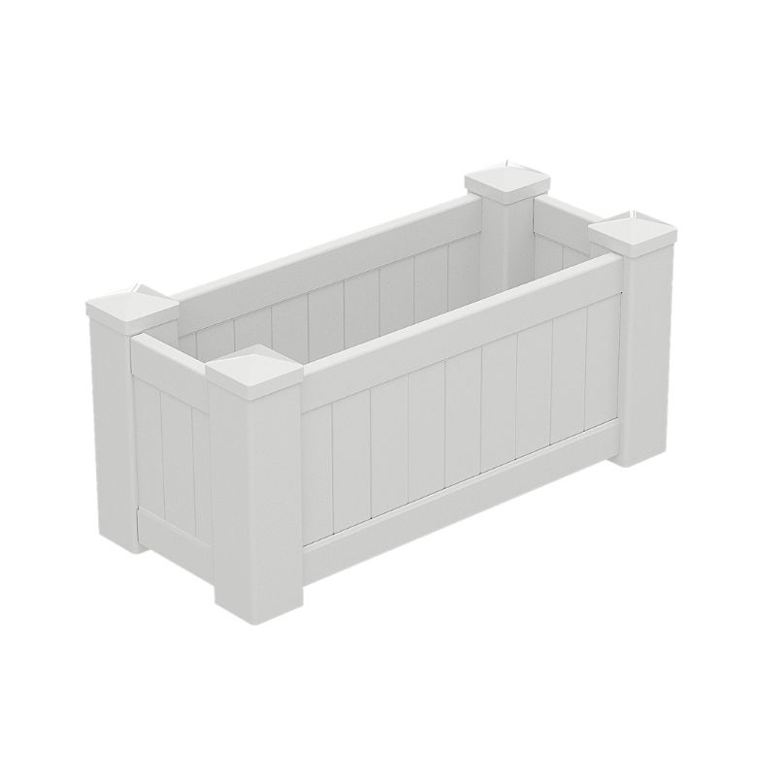 White Pvc Planter Boxes Fence Guru