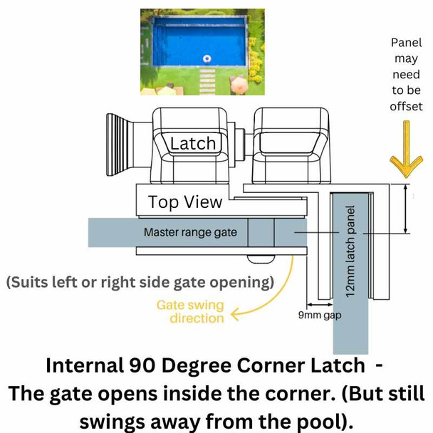 Internal 90-Degree Corner Latch Option - EXTRA COST option to SWAP the ...