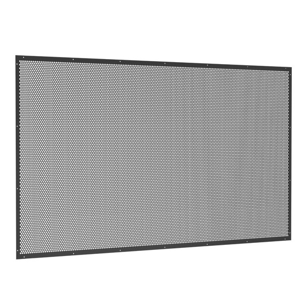 Perforated Pool Fence Panel In Black Complete Set