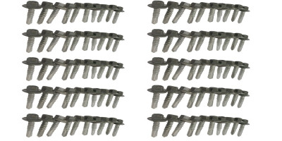 Screws For Aluminium - 100 Metal Tek Screws in Woodland Grey