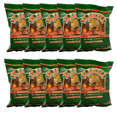 El azteca fritos corn Chips with chili, 4.41oz (Pack of 10)
