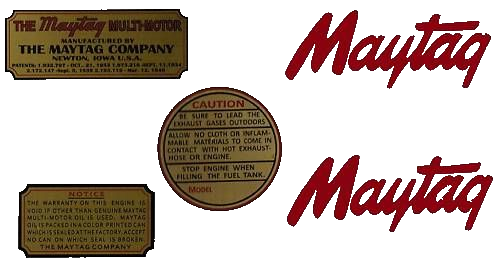 Decal Set, Maytag 72 & 92 5 piece
