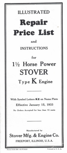 Book, Stover K Engine Manual