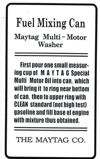Decal, Maytag Oil Can