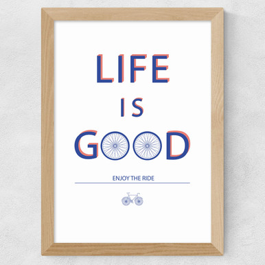 Life Is Good Bicycle - Art Print by Karin Akesson - East End Prints