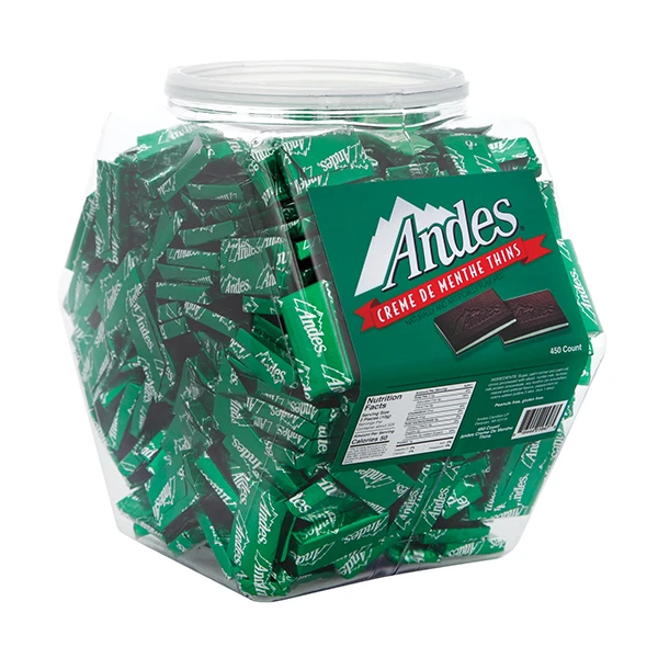 Andes Creme de Menthe Chocolate Mints - Bulk Display Tub