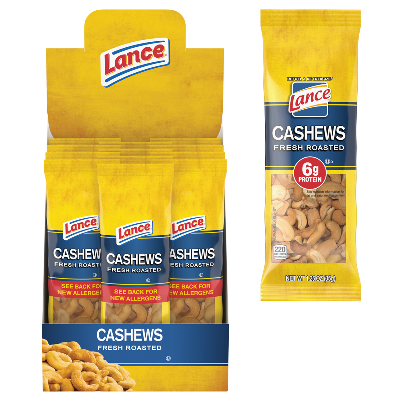 Lance Hot and Spicy Peanuts - 12ct Display Box