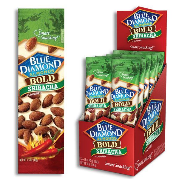 Blue Diamond Almonds - Bold Sriracha - 12ct Display Box