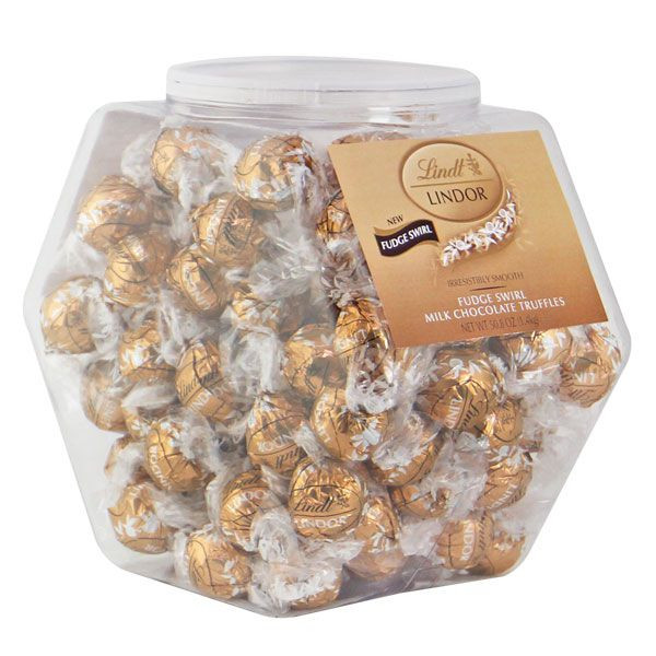 Lindt Lindor Truffles - Fudge Swirl - Bulk Display Tub - 120ct