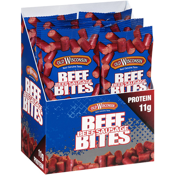 Old Wisconsin Beef Sausage Bites - 2oz - 10ct Display Box