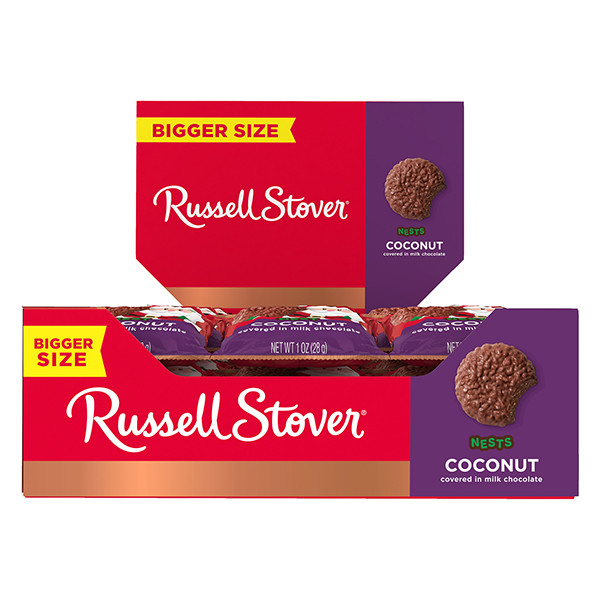 Russell Stover Milk Chocolate Christmas Coconut Nests - 18ct Display Box