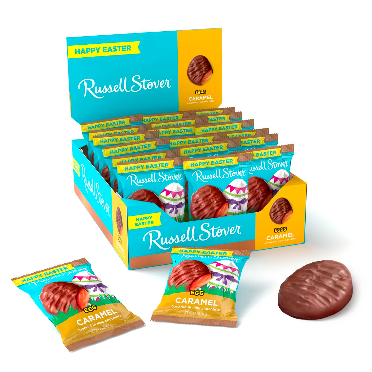 Russell Stover Easter Eggs - Caramel Covered in Milk Chocolate - 18ct ...
