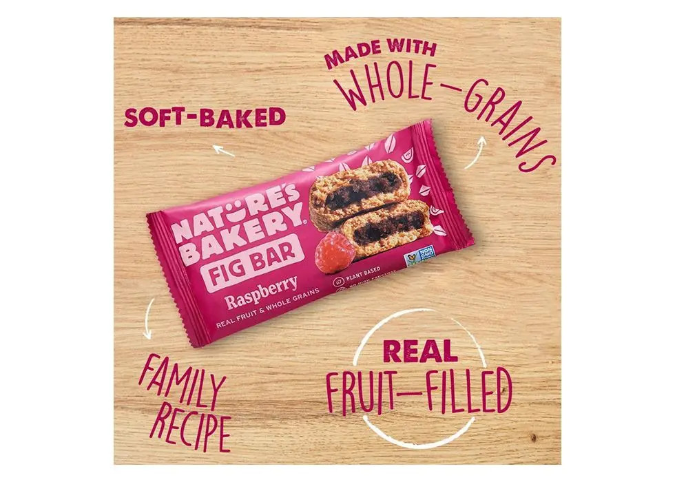 Nature's Bakery Wheat Fig Bars - Raspberry - 12ct Display Box