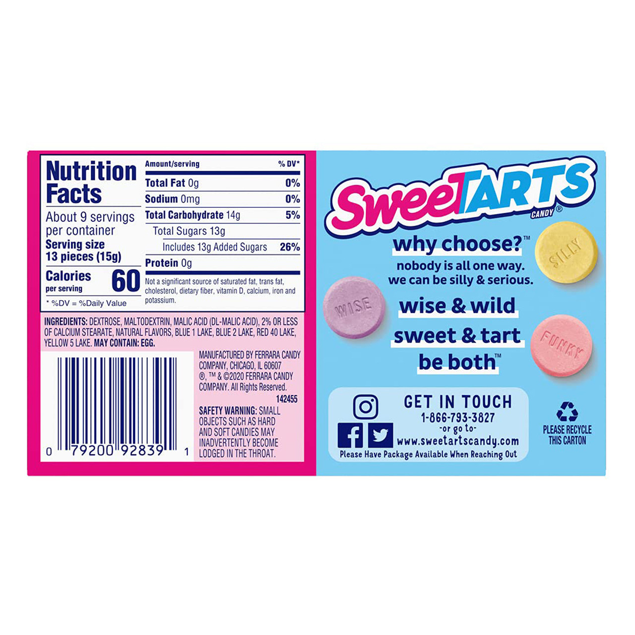 Theater Box Candy - Sweetarts - 10ct Display Box