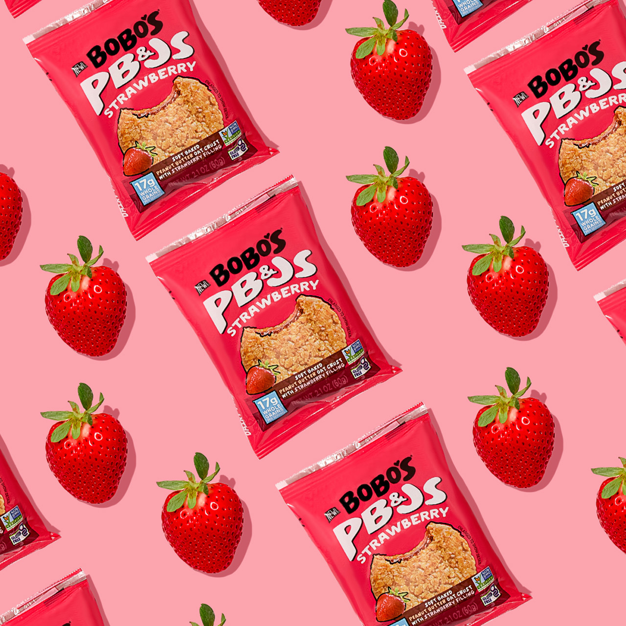 Bobo's Oat Bars - Strawberry Peanut Butter & Jelly - 12ct Display Box