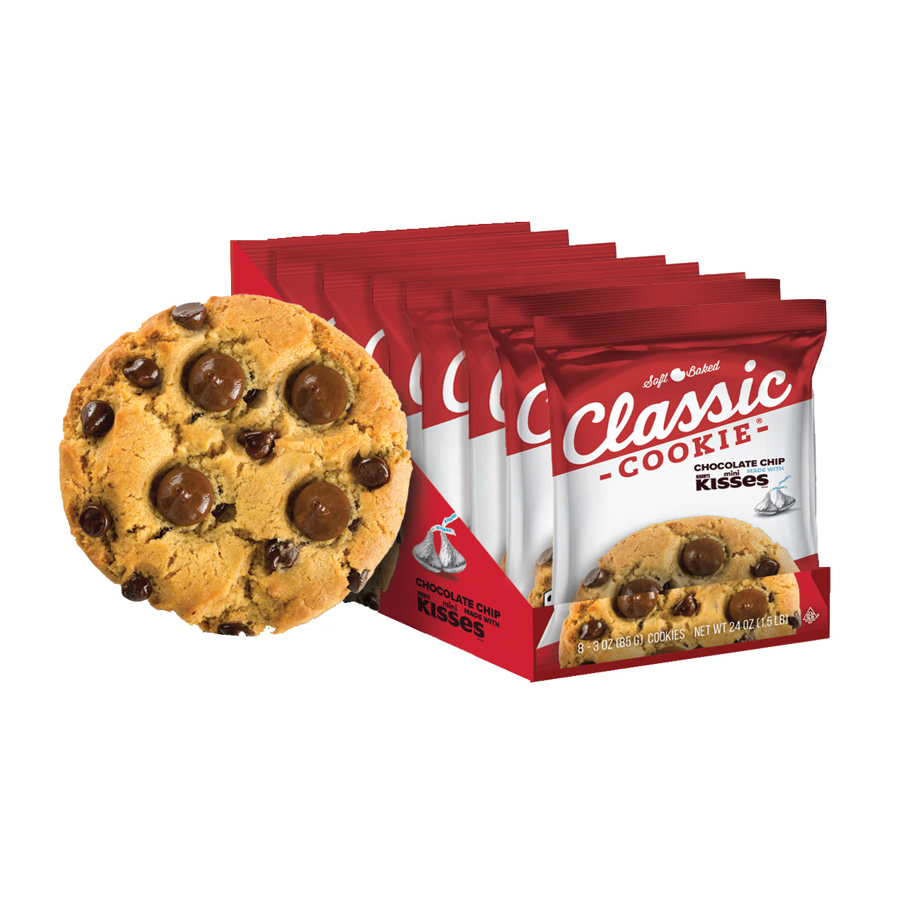 Classic Cookie - Chocolate Chip With Mini Hershey's Kisses - 8ct ...