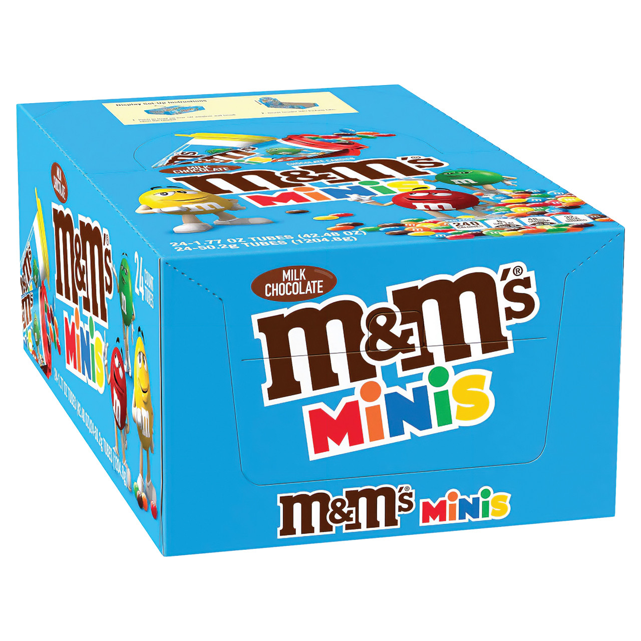 M&M's Milk Chocolate Minis Mega Tube - Original - 24ct Box