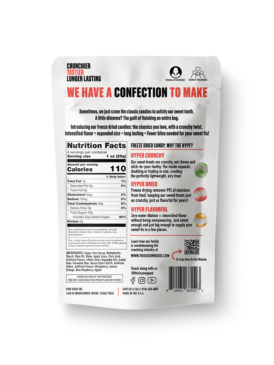 Sow Good Sweet Spheres Freeze Dried Candy - 4.2oz Bag