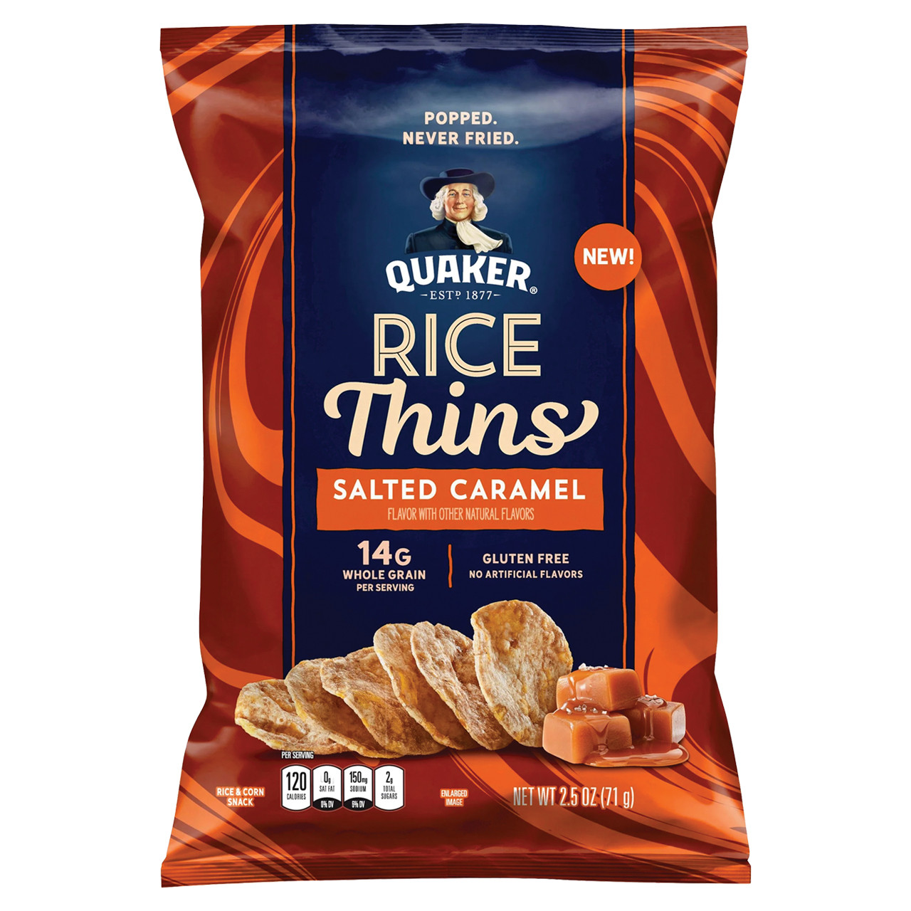 Quaker Rice Thins - Salted Caramel - 12ct Box