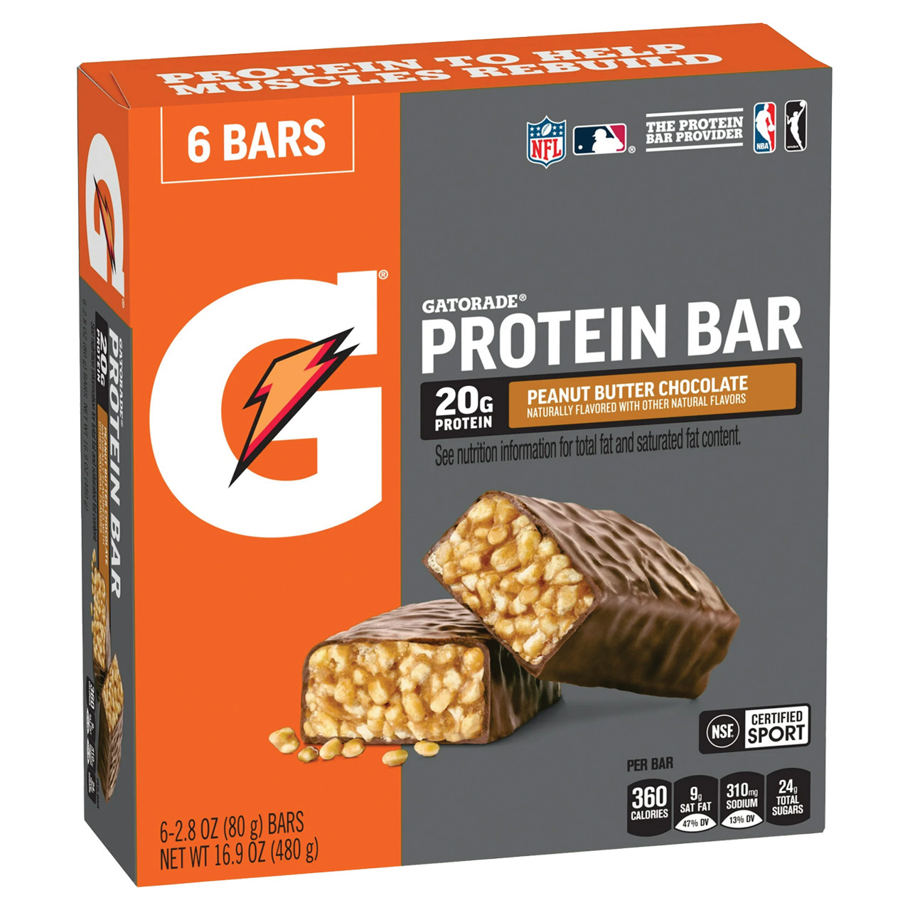 Gatorade Protein Bar - Chocolate Peanut Butter - 6ct Display Box