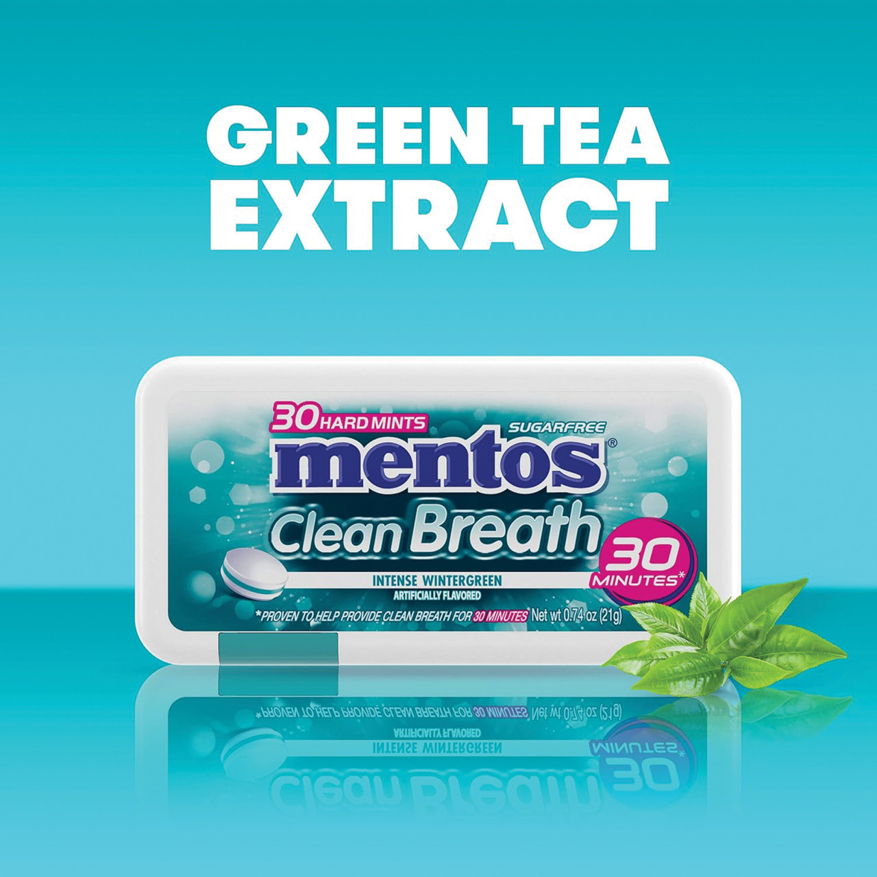 Mentos CleanBreath Mints - Intense Wintergreen - 12ct Display Box