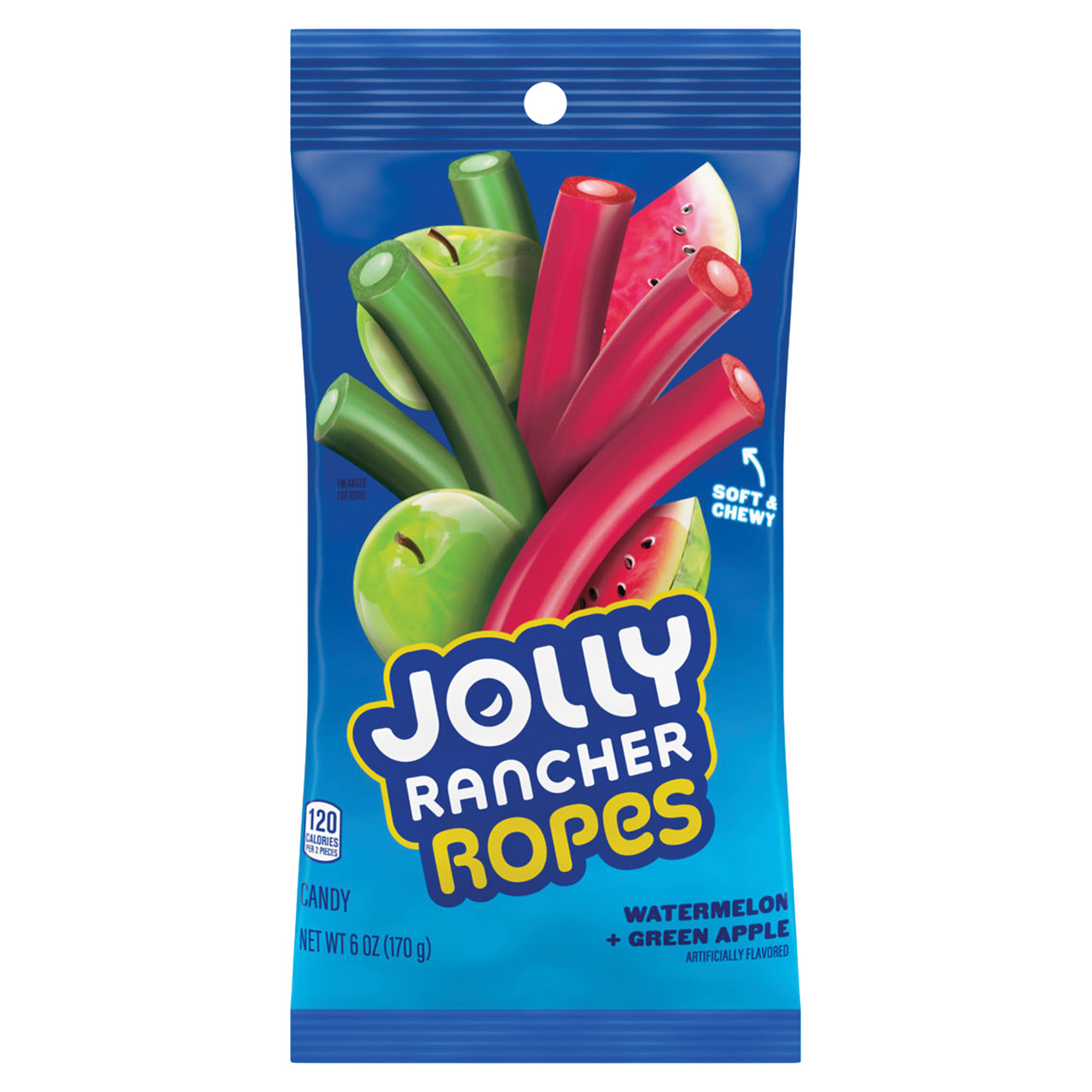 Jolly Rancher Ropes - Watermelon & Green Apple - 6oz Bag - 12ct Box