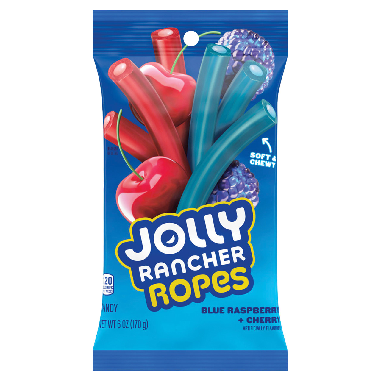 Jolly Rancher Ropes - Blue Raspberry & Cherry - 6oz Bag - 12ct Box