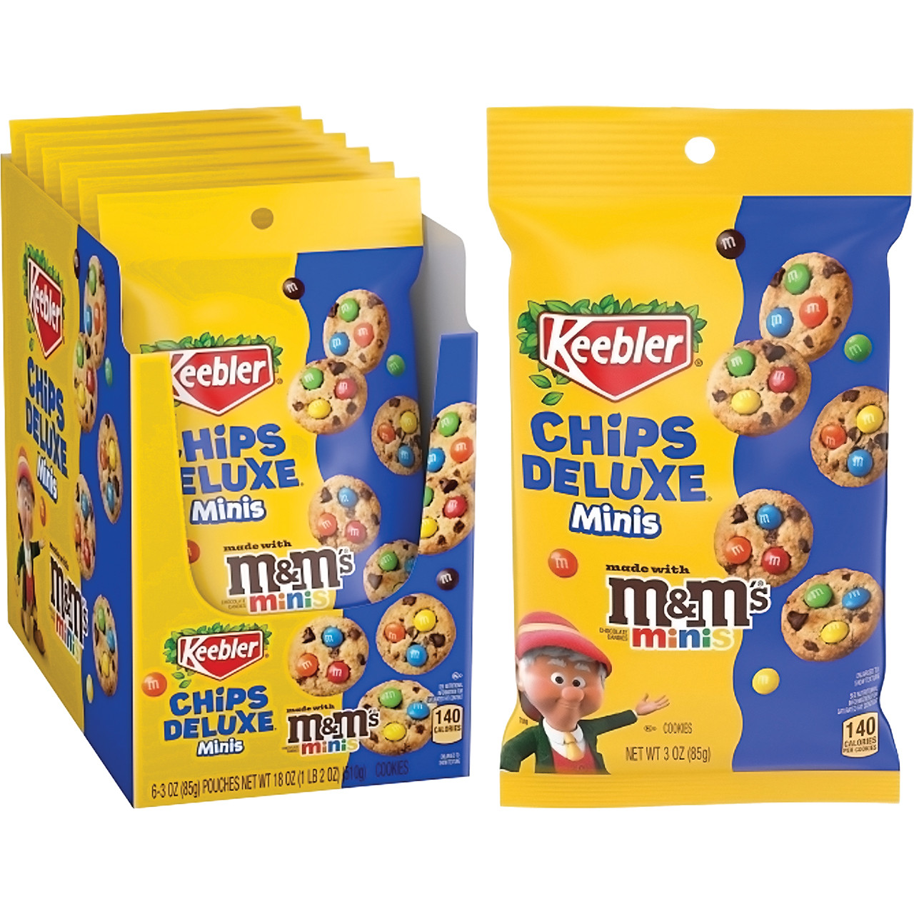 Keebler Chips Deluxe Minis Made with M&M's - 3oz - 6ct Display Box