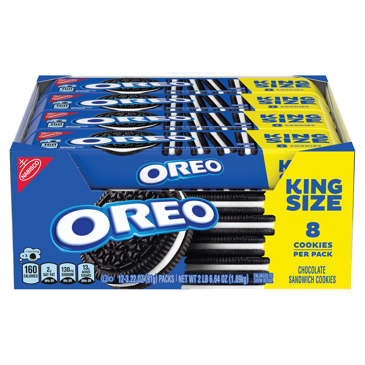 Nabisco Oreo Cookies - King Size Pack - 12ct Display Box