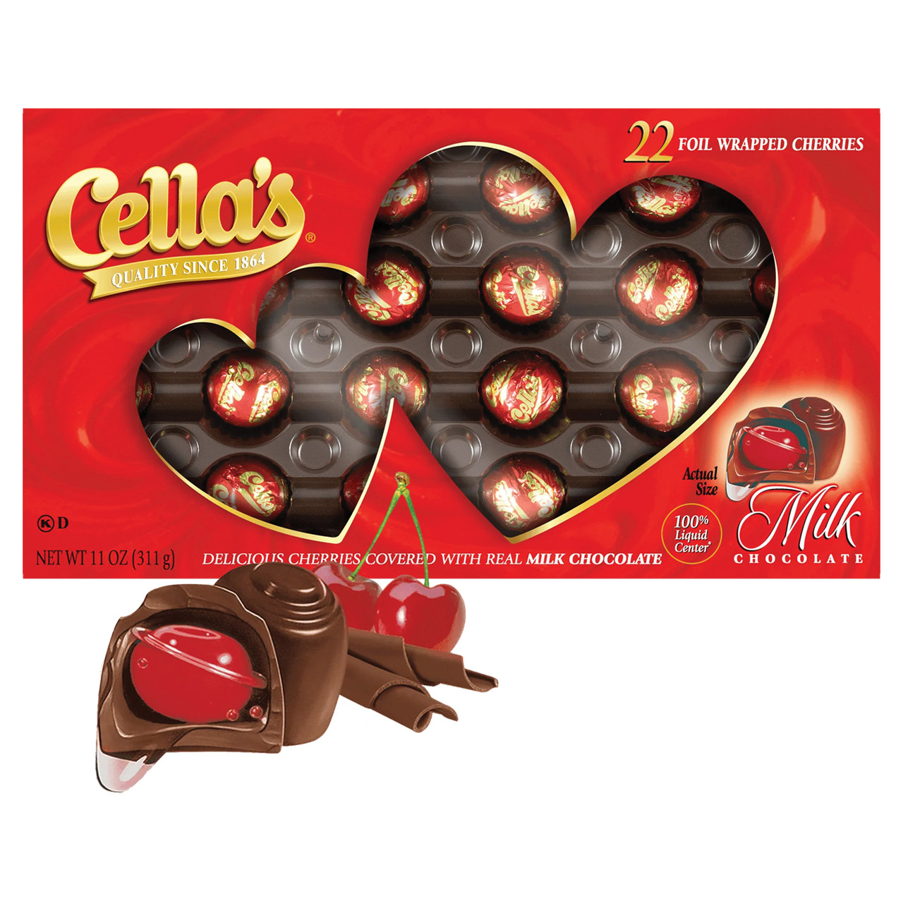 Cella's Milk Choc Valentine Gift Box - 12ct Display Box
