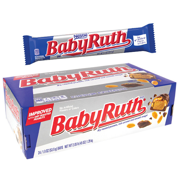 Baby Ruth Fun Size Candy Bars - Bulk Display Tub