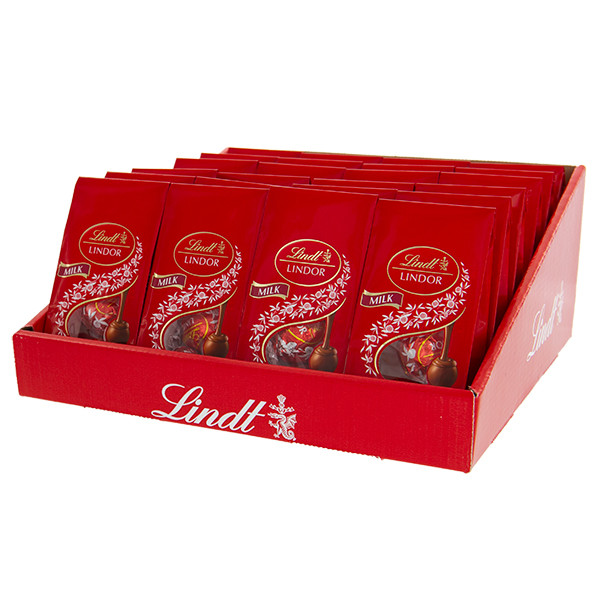 Lindt Lindor Truffles - Milk Chocolate Mini Bags - 24ct Display Box