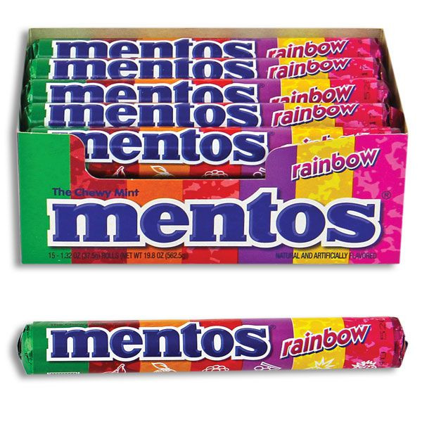 Mentos Chewy Mints - Rainbow - 15ct Display Box