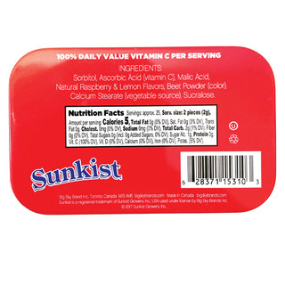 Sunkist Sours - Raspberry Lemonade - 6ct Display Box