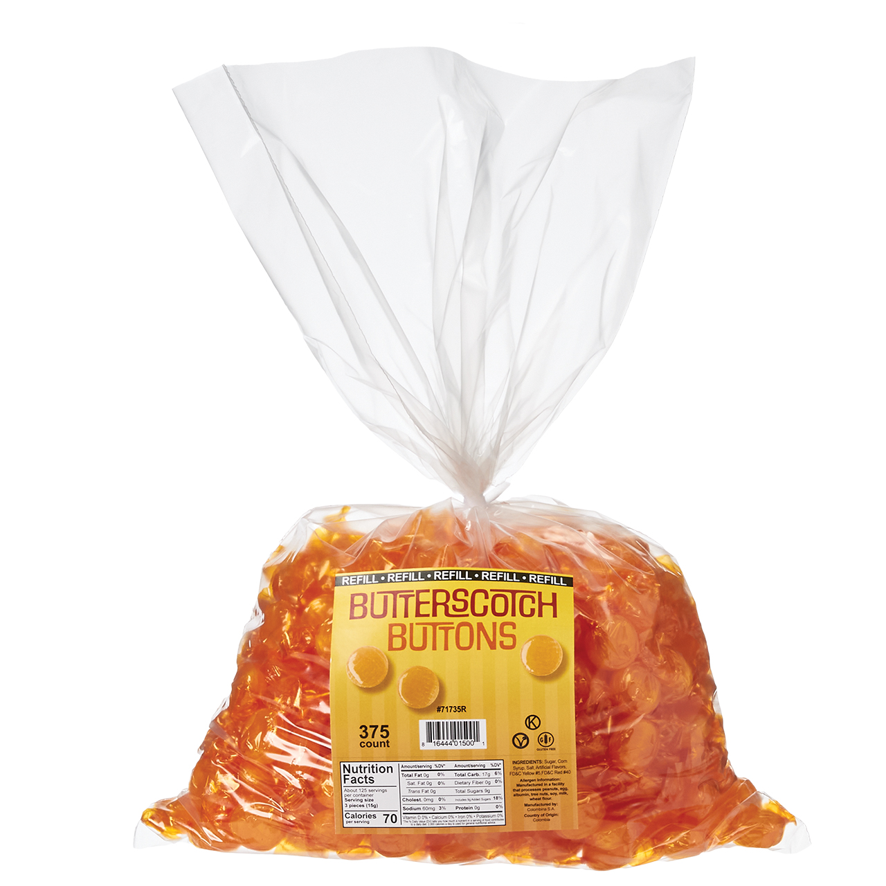 Butterscotch Buttons Hard Candy - Bulk Bag