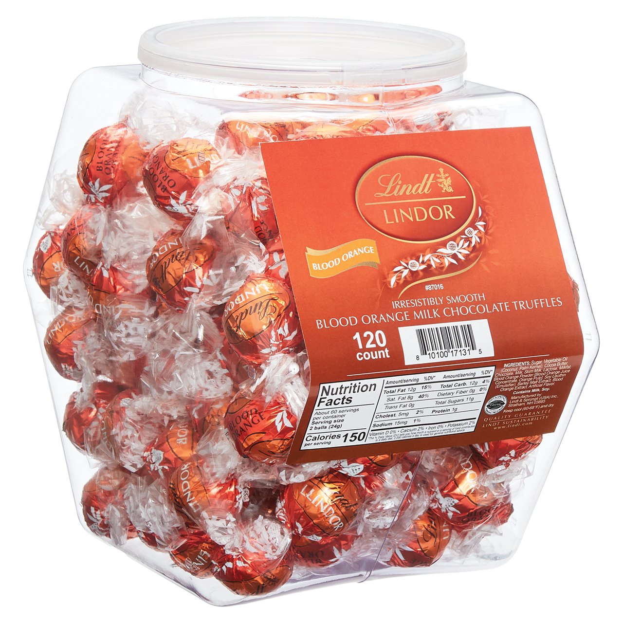 Lindt Lindor Truffles - Blood Orange Milk Chocolate Truffles - Bulk ...