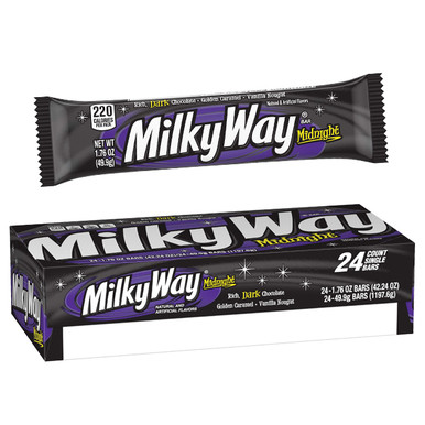Milky Way Midnight Candy Bars - 24ct Display Box
