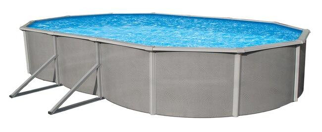Belize Oval 52" Deep Above Ground Swimming Pool with 6" Top Rail ...