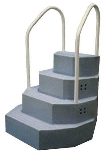 Merlin King Aqua StairCase Blue Granite with two Handrails - OneSourcePool