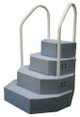 Merlin King Aqua StairCase Blue Granite with two Handrails - OneSourcePool
