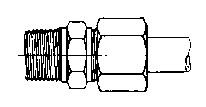 CONNECTOR COMPRESSION STEEL 8MMXPT1/4 400KG IMPA 733105