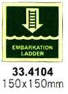 SAFETY SIGN EMBARKATION LADDER 150X150MM - IMPA 334104